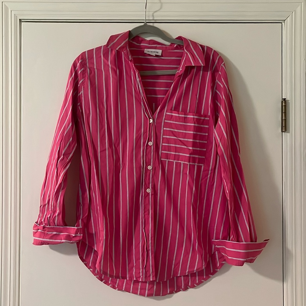 Evereve Pink Button Down Shirt - Gem